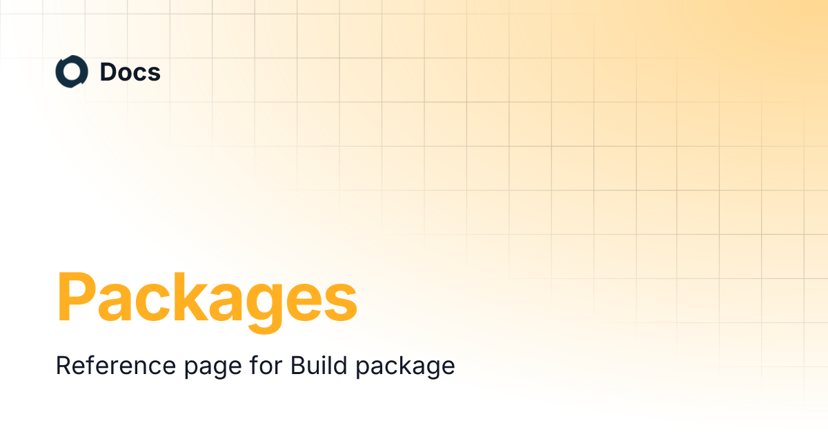 Packages | Docs