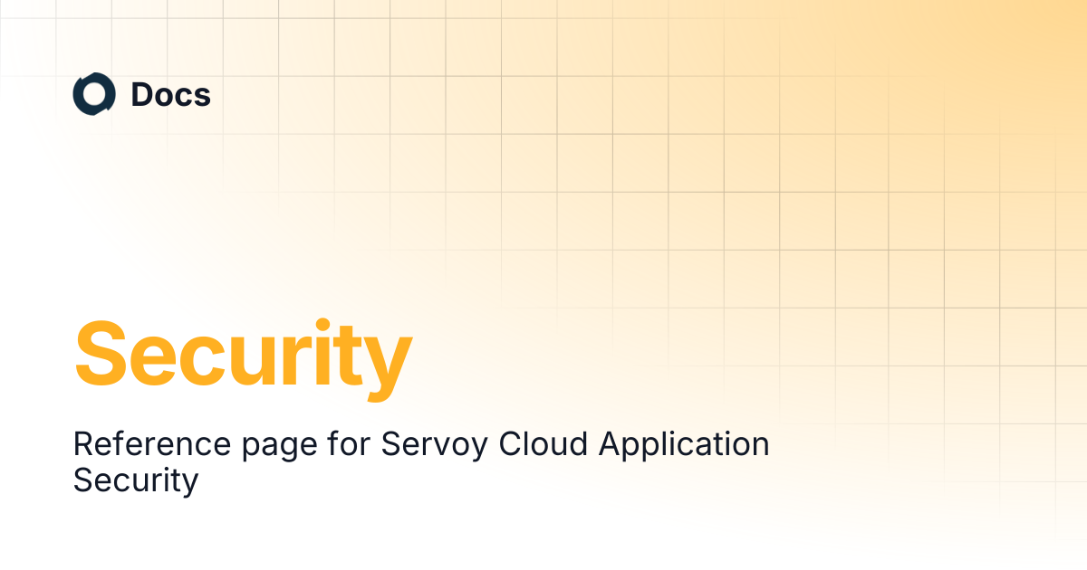 Security | Docs