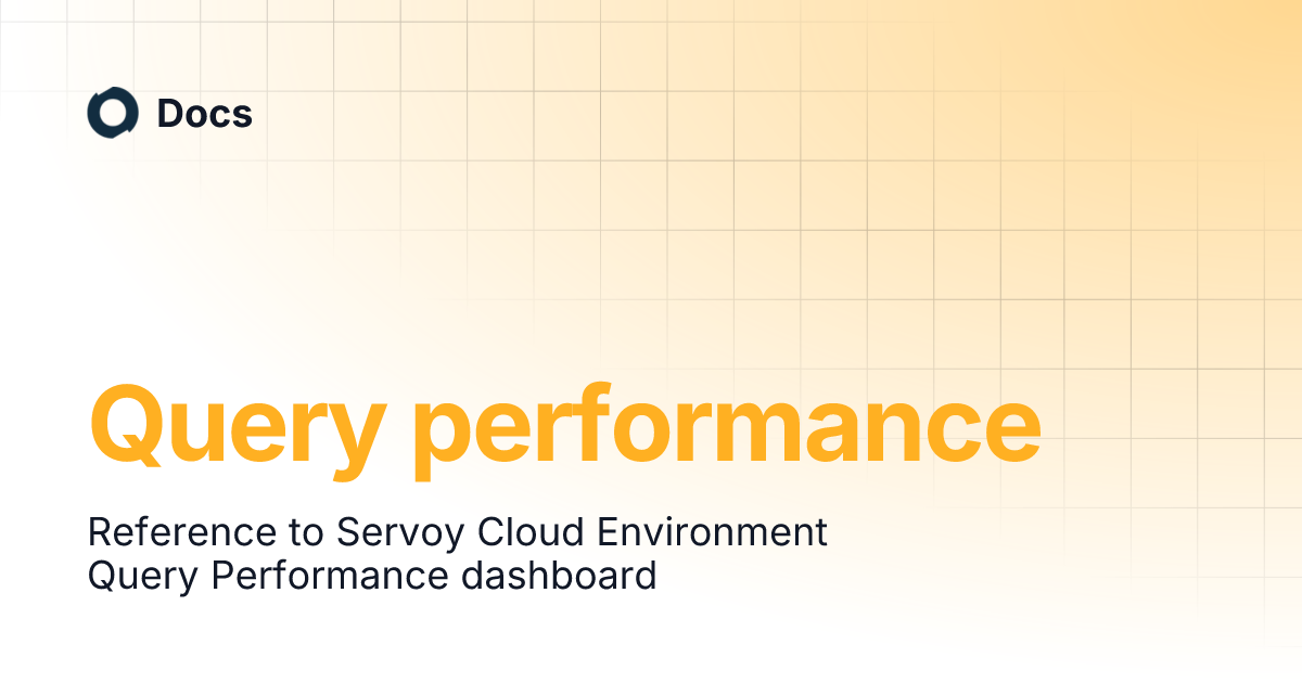 Query performance | Docs
