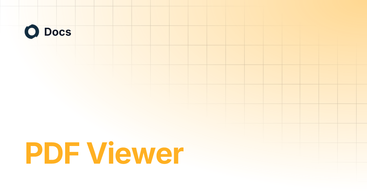 PDF Viewer | Docs