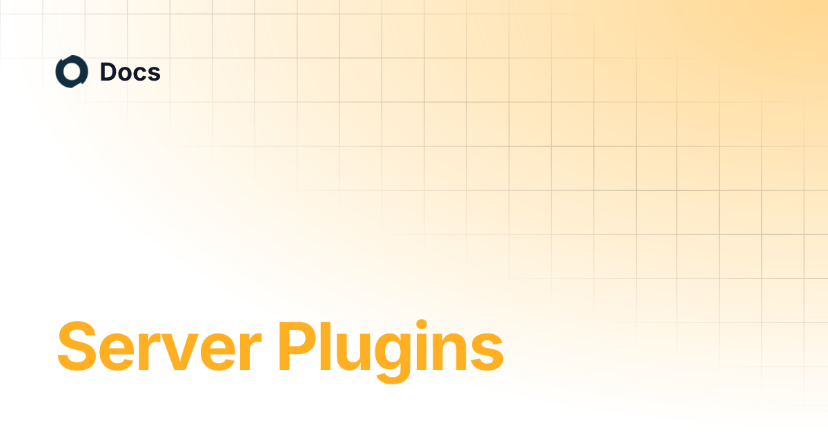 Server Plugins | Docs