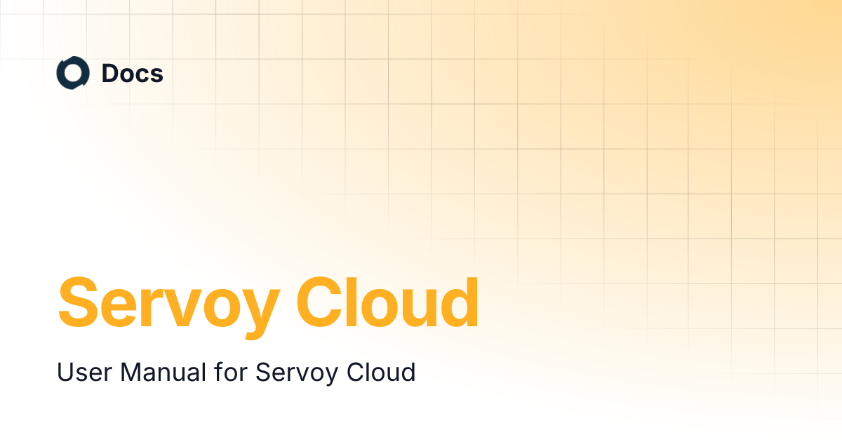 Servoy Cloud | Docs