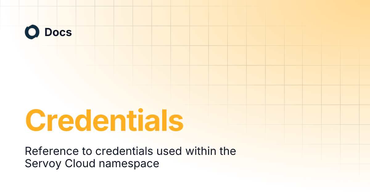 Credentials | Docs