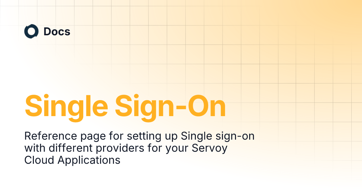Single Sign-On | Docs