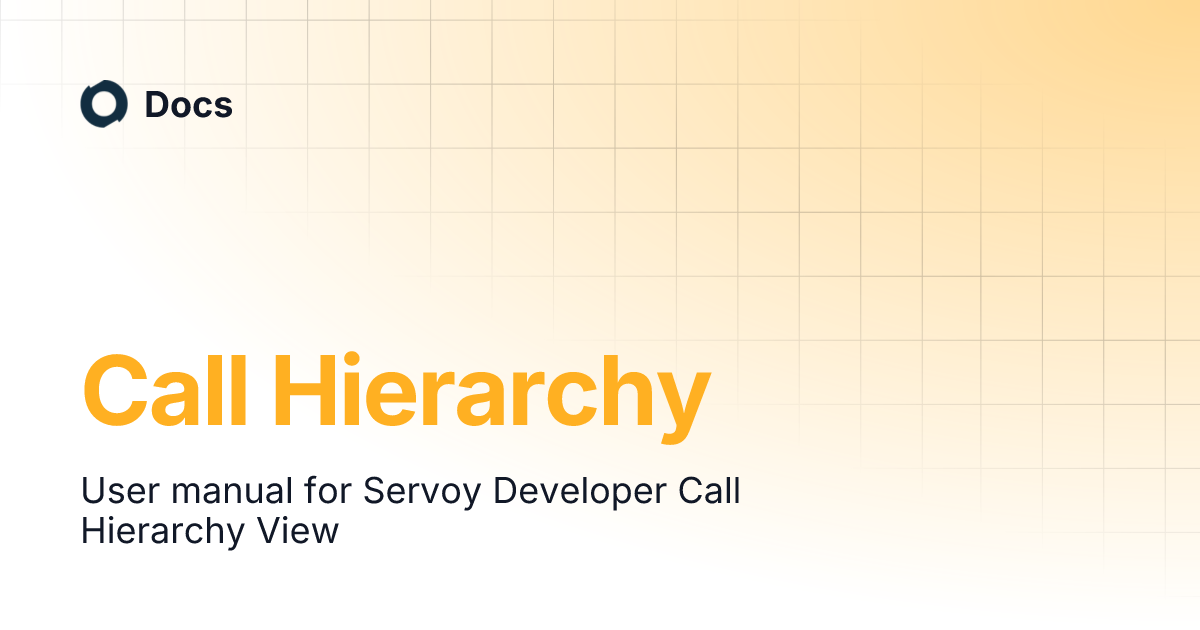 Call Hierarchy | Docs