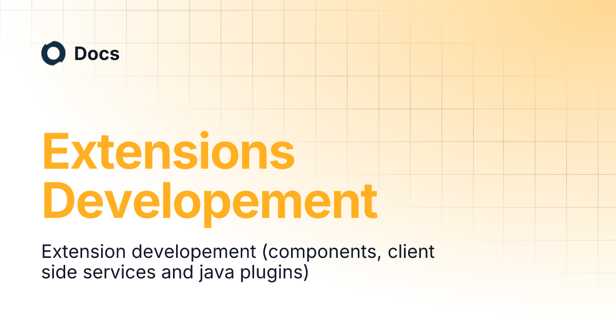 Extensions Developement | Docs