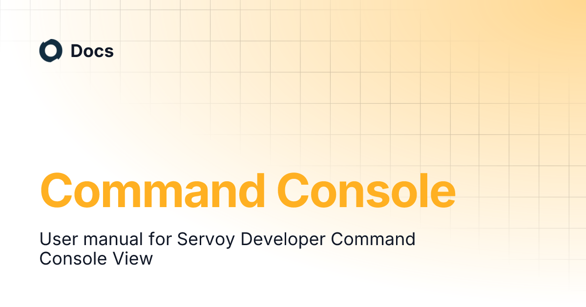 Command Console | Docs