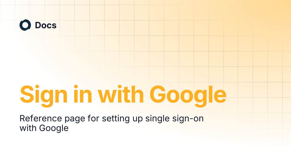 Sign in with Google | Docs
