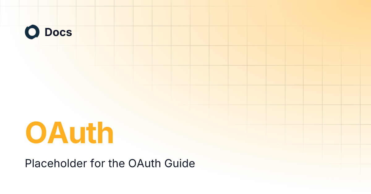 OAuth | Docs