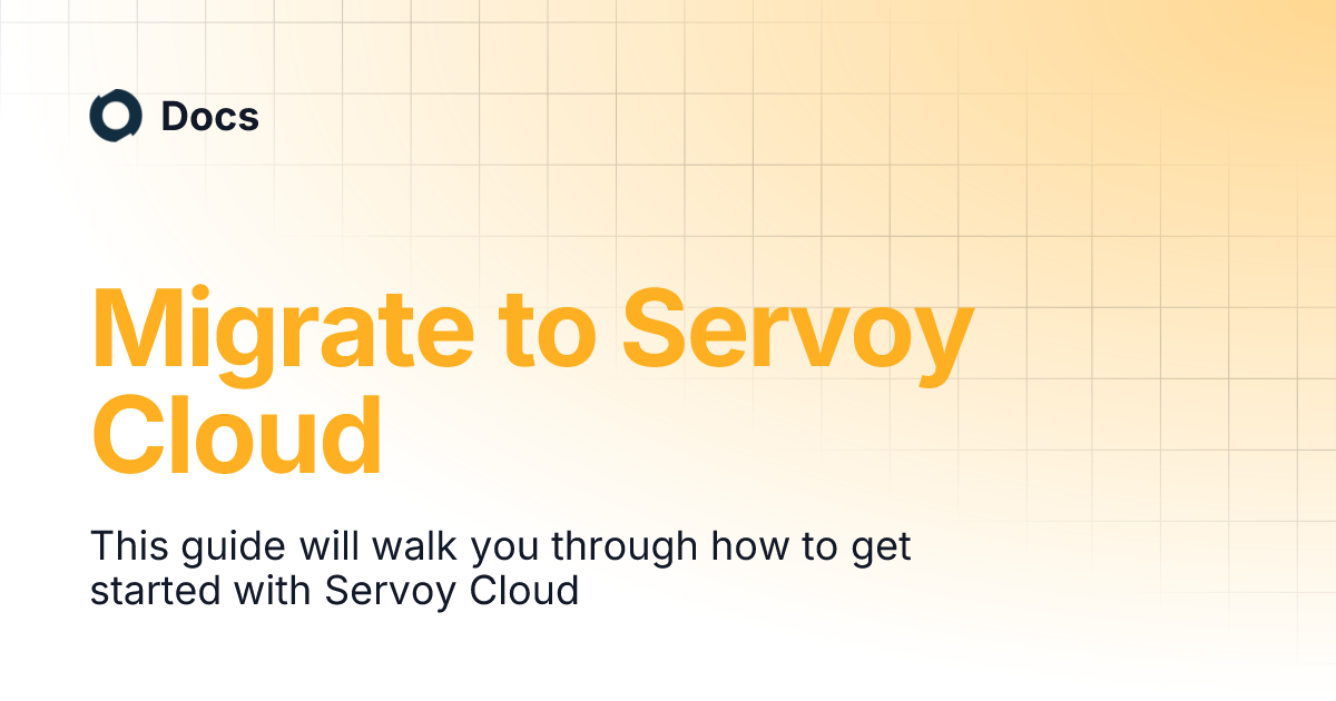 Migrate to Servoy Cloud | Docs