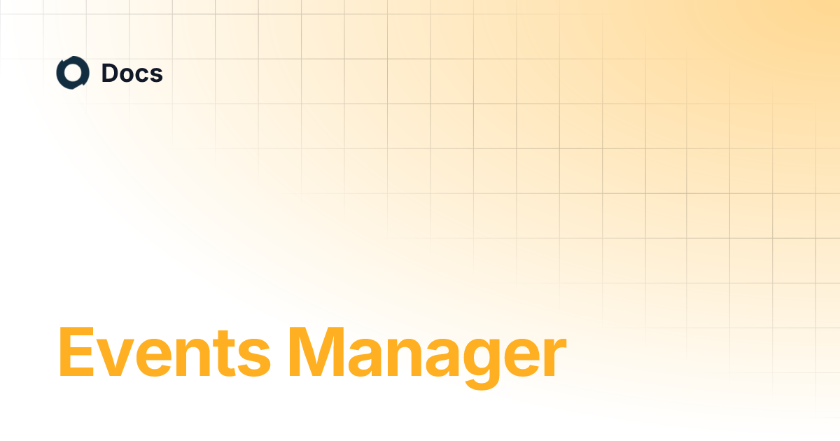 Events Manager | Docs
