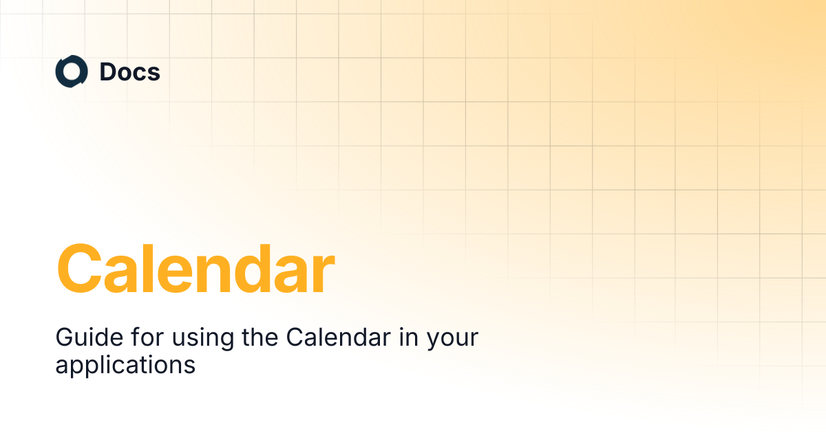 Calendar | Docs