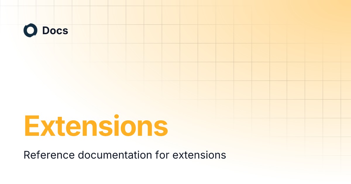 Extensions | Docs