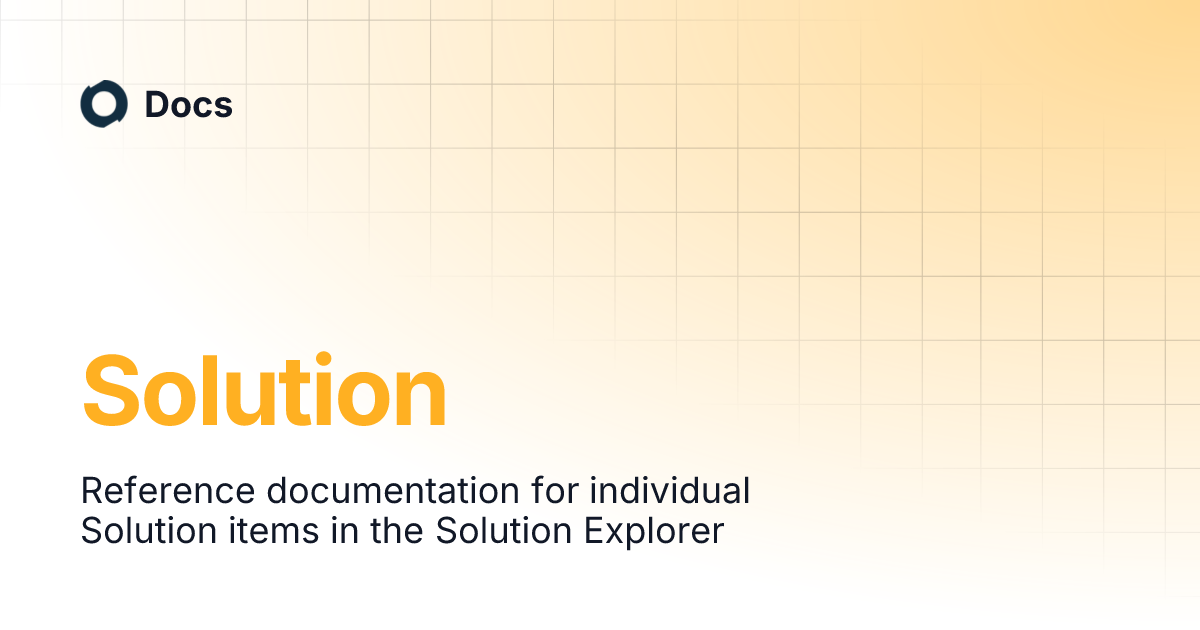 Solution | Docs