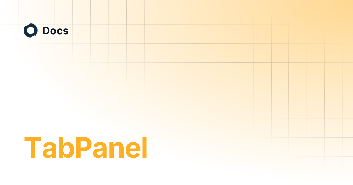 TabPanel | Docs
