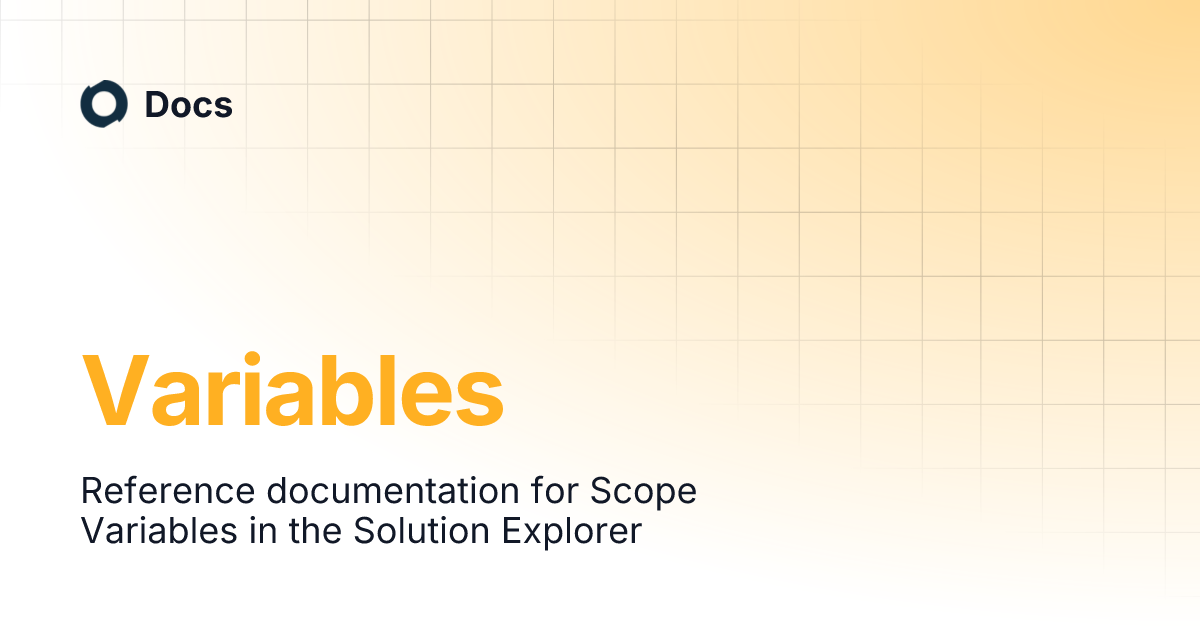 Variables | Docs
