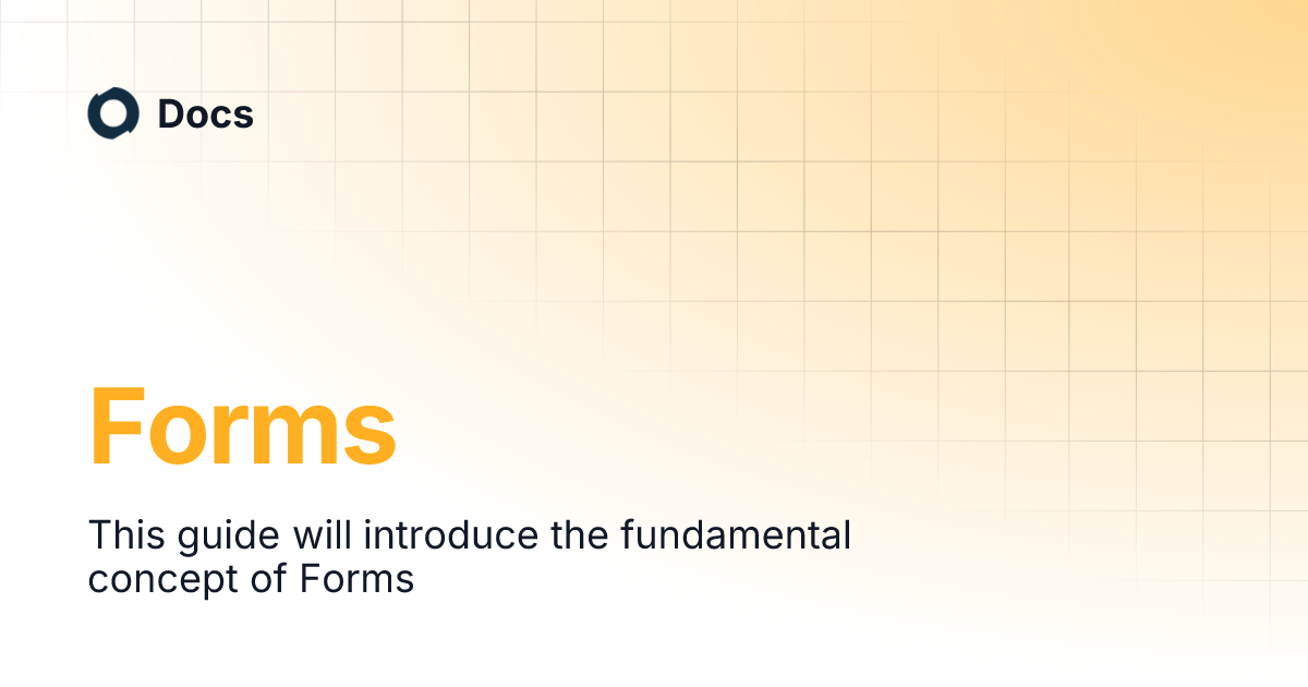 Forms | Docs