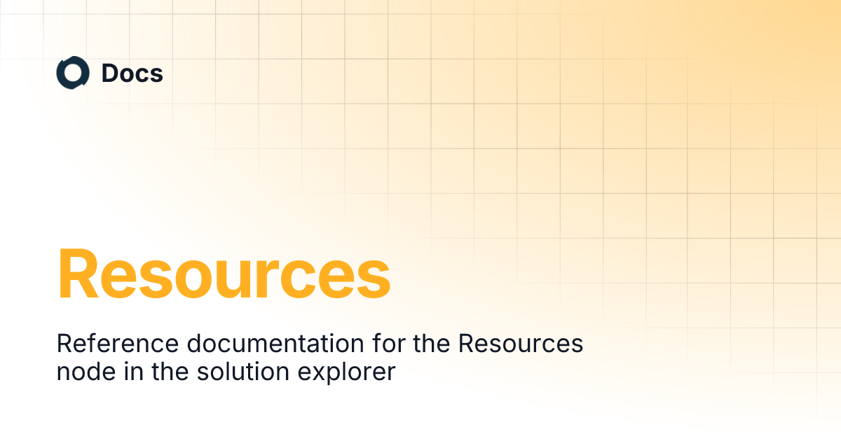 Resources | Docs