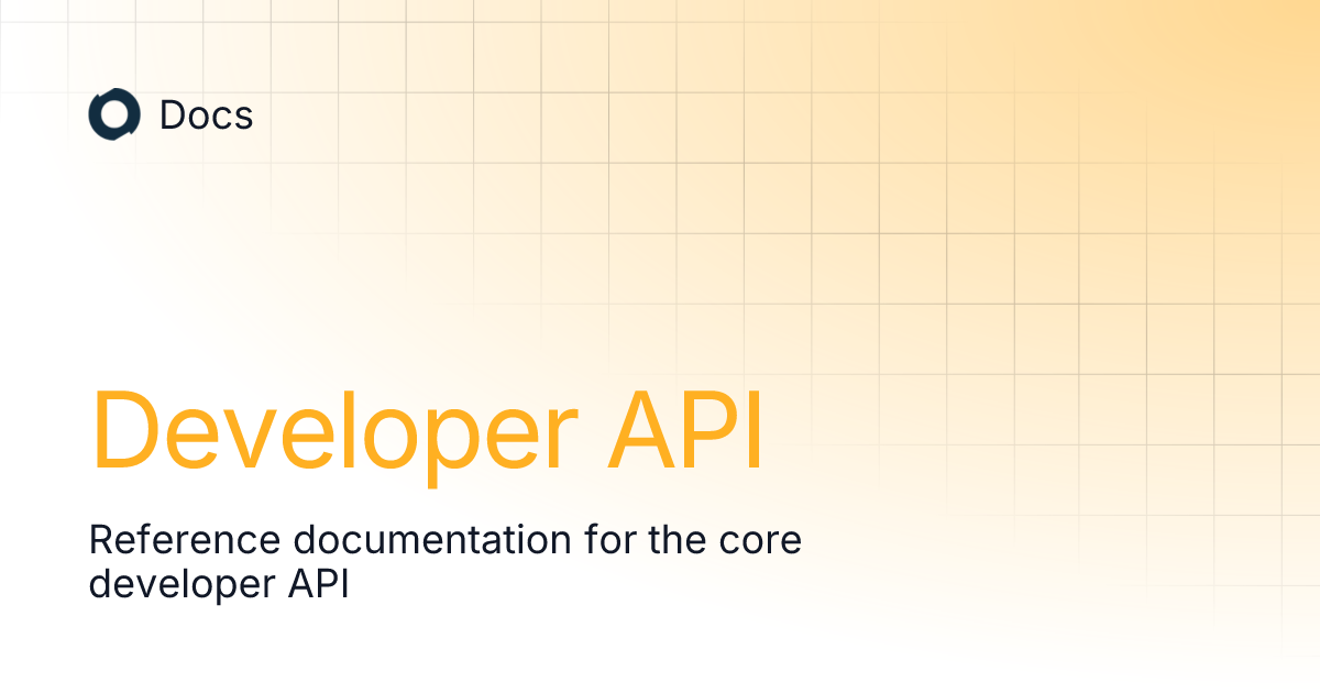 Developer API | Docs