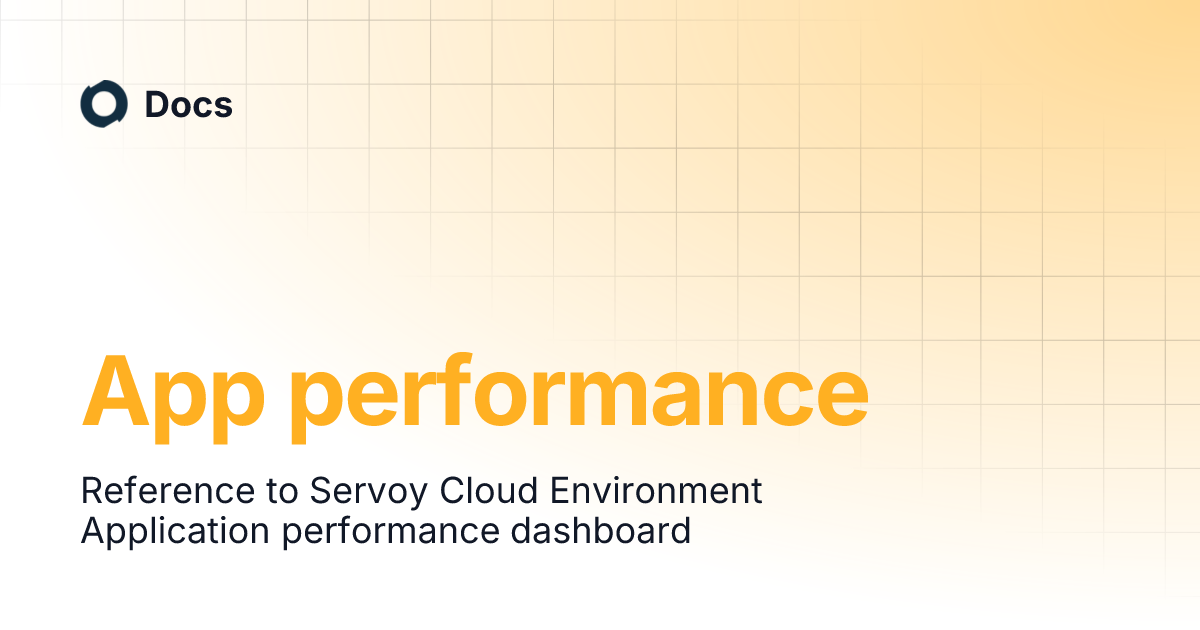 App performance | Docs