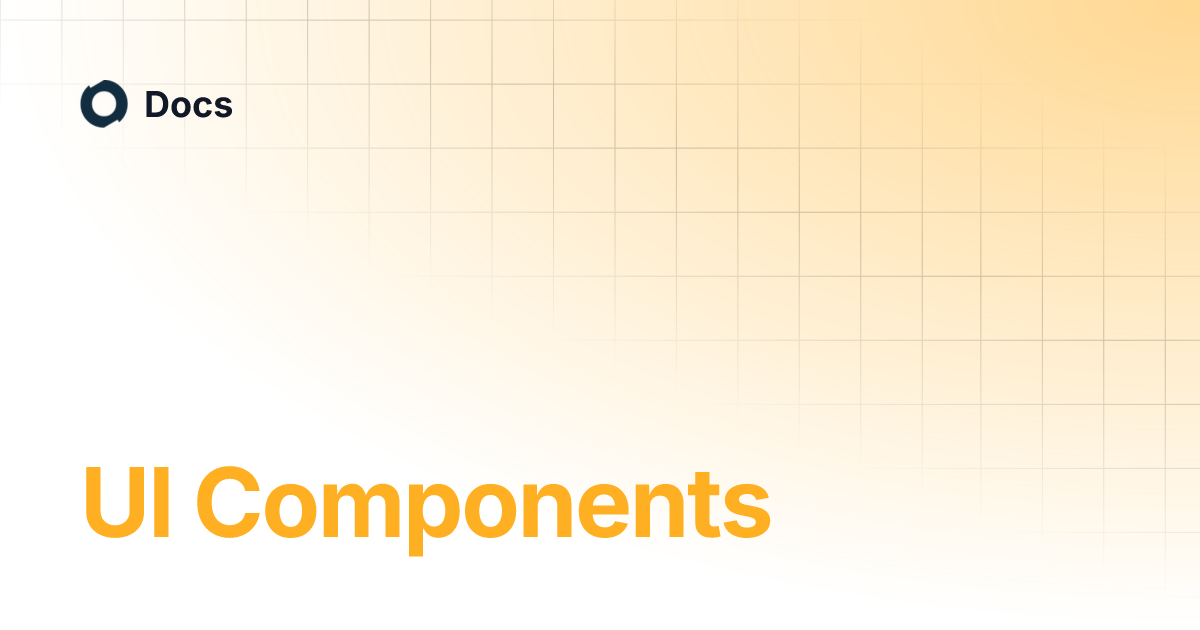 UI Components | Docs